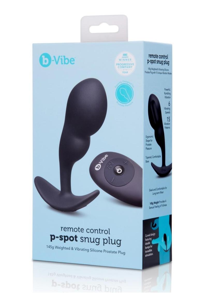B-Vibe Remote Control P-Spot Rechargeable Silicone Snug Plug 145g – Fantasy Fun Factory