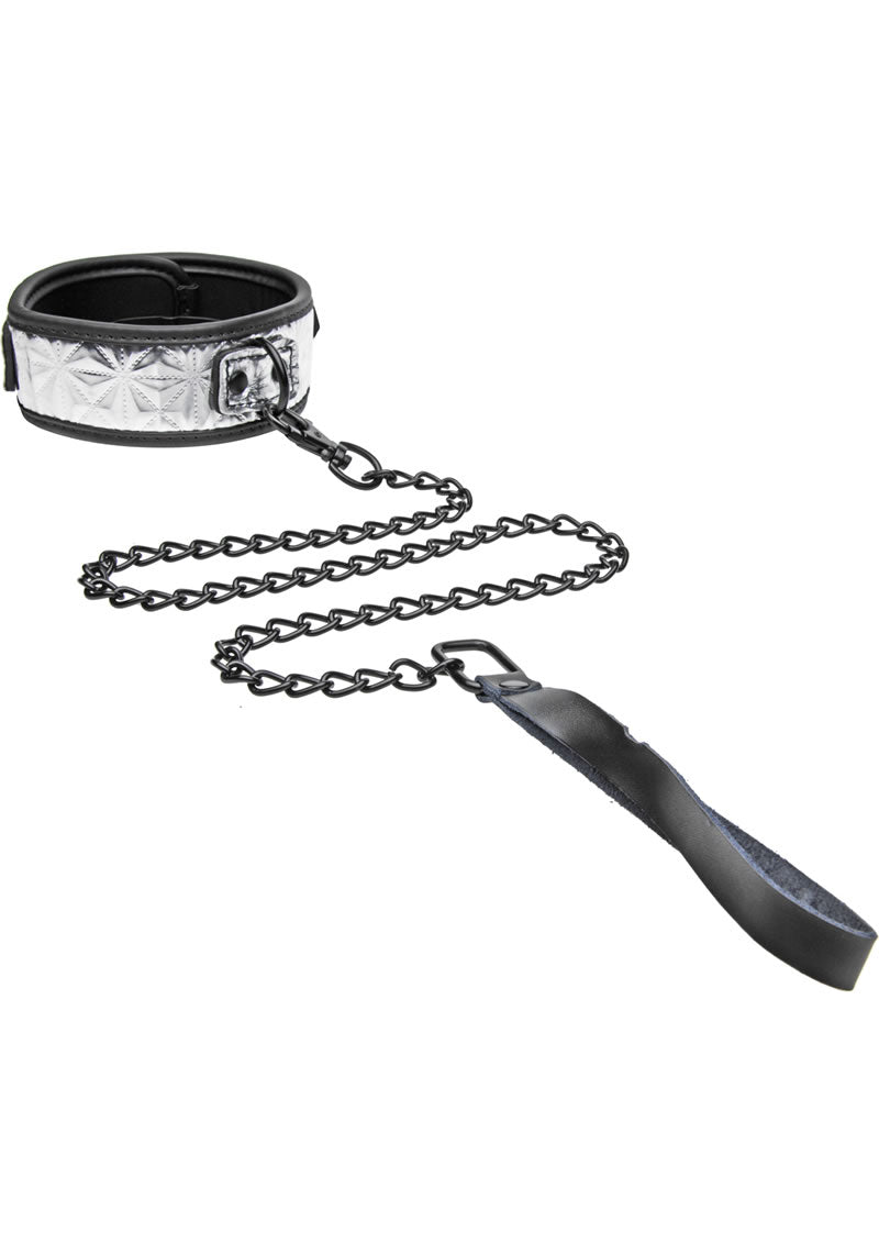 Master Series - Platinum Bound Chained Collar and Leash – Fantasy Fun Factory