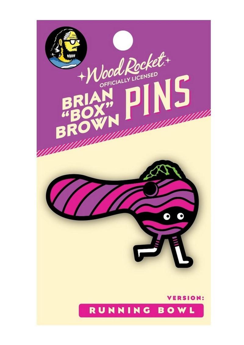 Box Brown Running Bowl Enamel Pin – Fantasy Fun Factory