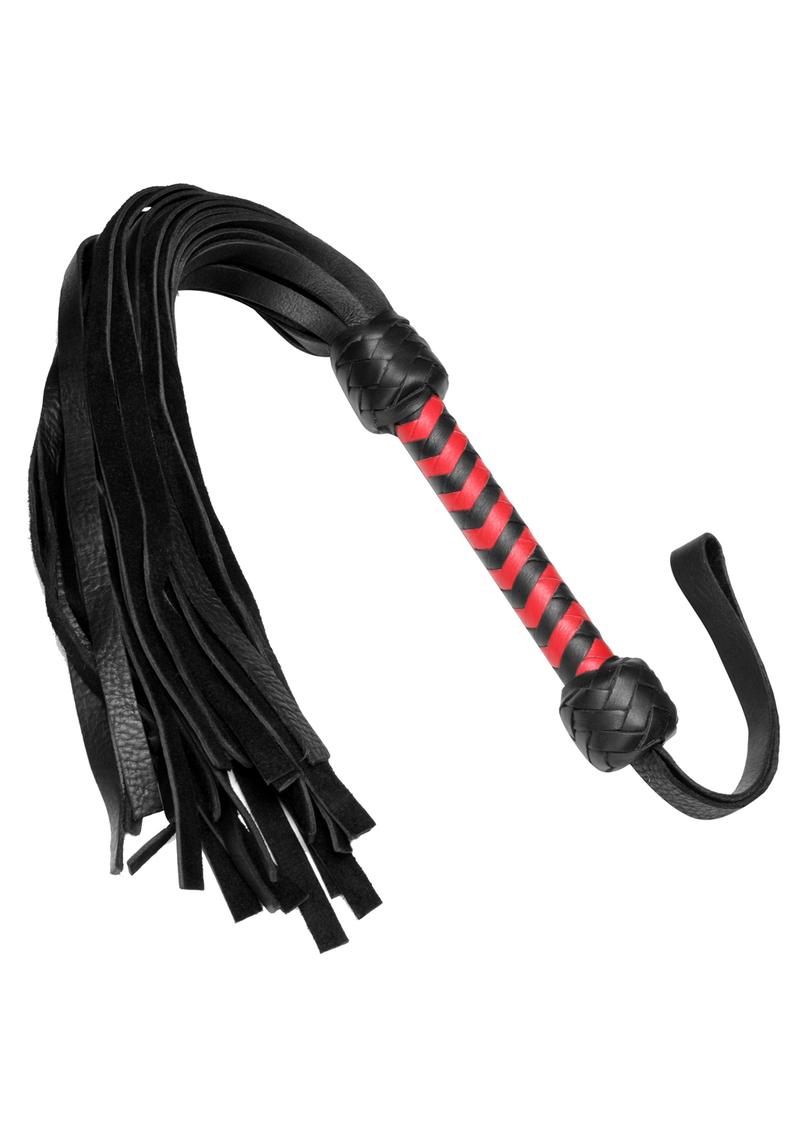 Strict Leather Bullhide Flogger with Red and Black Handle – Fantasy Fun ...