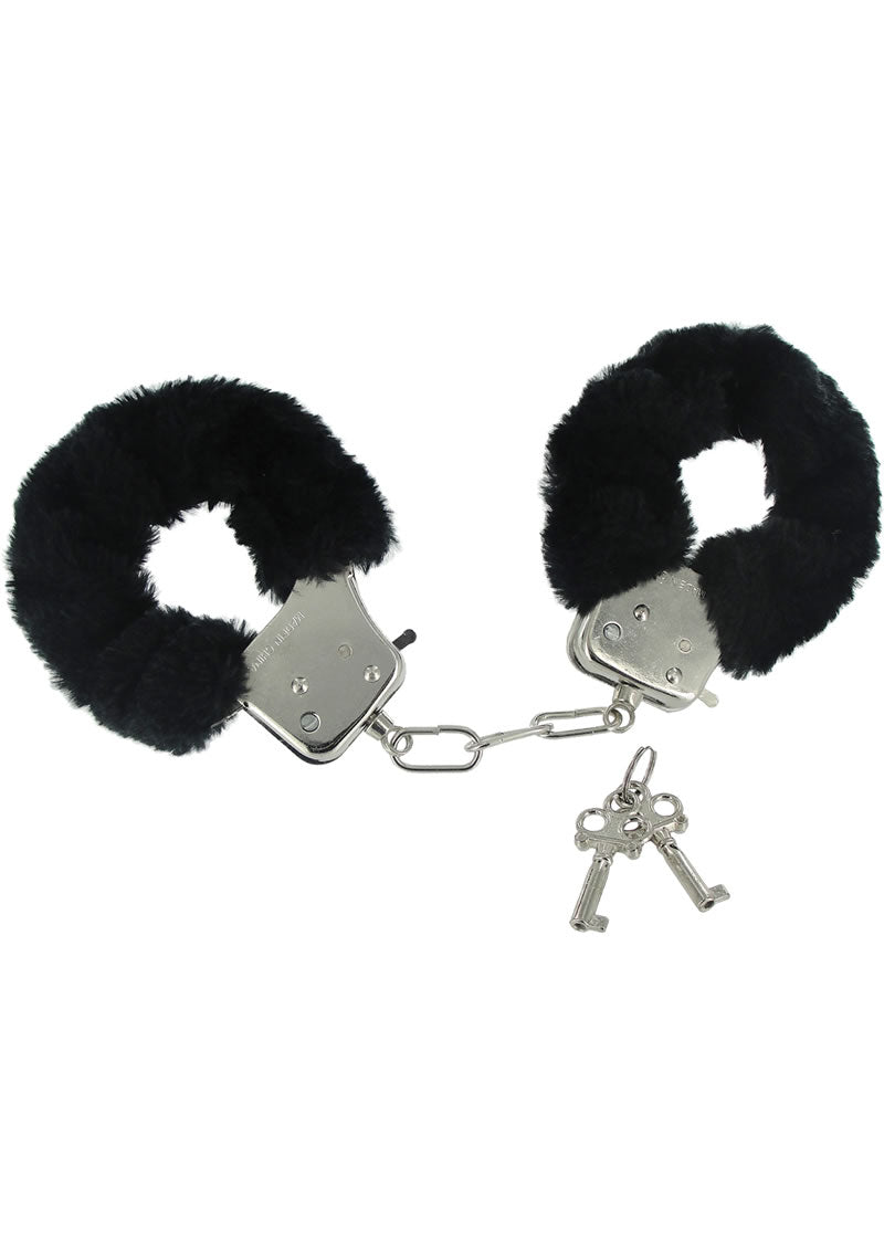 Frisky Caught In Candy Black Furry Cuffs – Fantasy Fun Factory