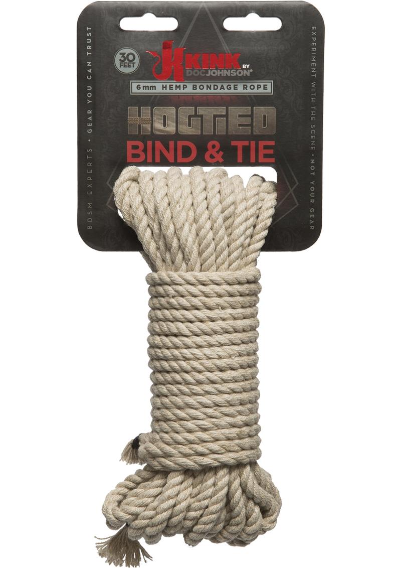 Kink Hogtied Bind and Tie 6mm Hemp Bondage Rope – Fantasy Fun Factory