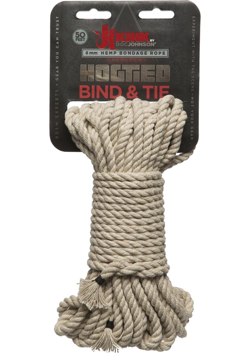 Kink Hogtied Bind and Tie 6mm Hemp Bondage Rope – Fantasy Fun Factory