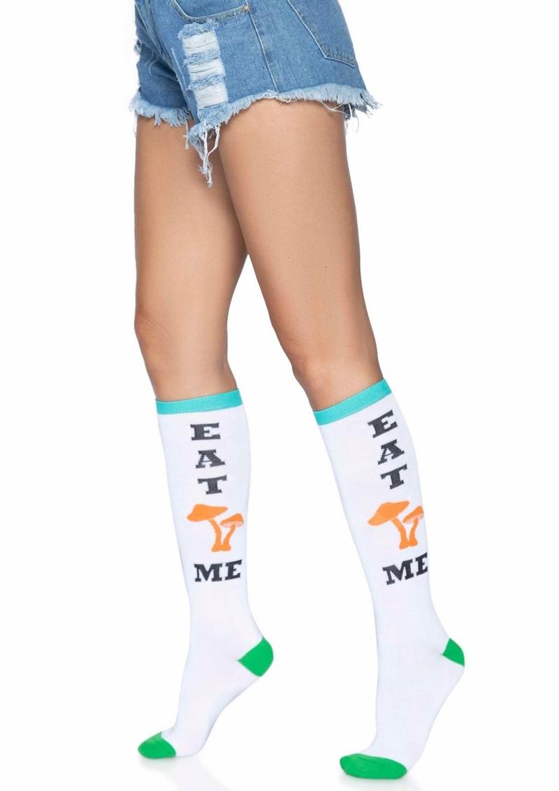 Leg Avenue Eat Me Knee Highs – Fantasy Fun Factory