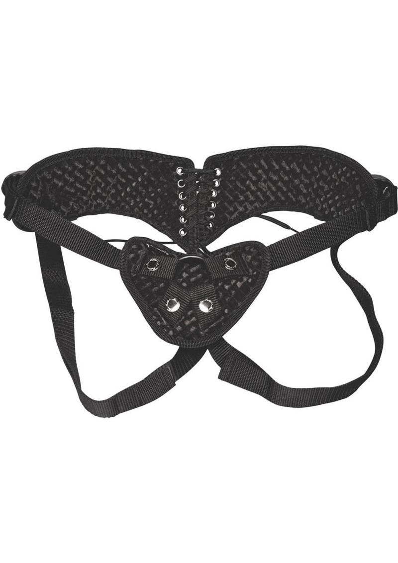 Lux Fetish Diamond Velvet Strap-On Corset Adjustable – Fantasy Fun Factory