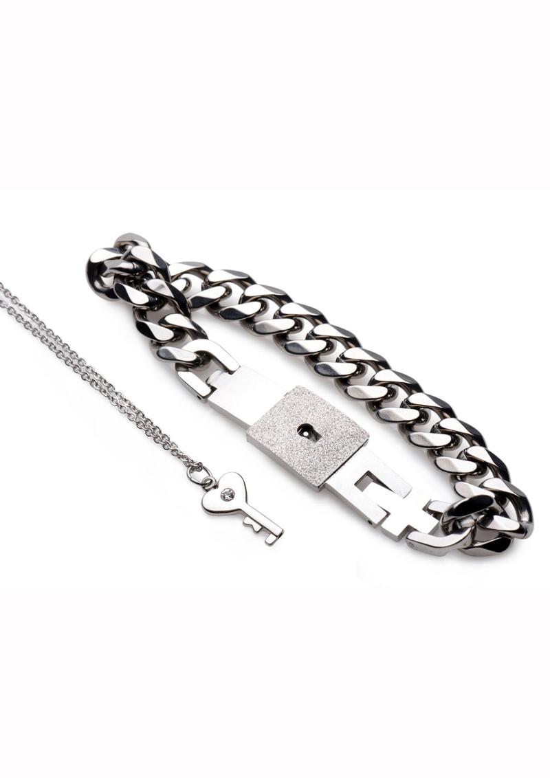 Master Series Chained Locking Bracelet and Key Necklace – Fantasy Fun ...