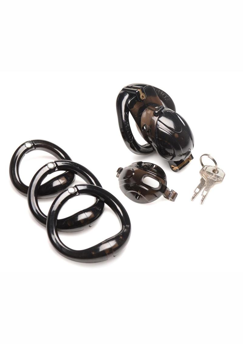 Master Series Double Lockdown Locking Customizable Chastity Cage ...