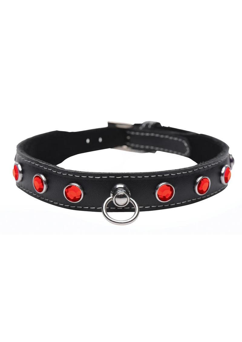 Master Series Fierce Vixen Leather Collar with Rhinestones – Fantasy ...