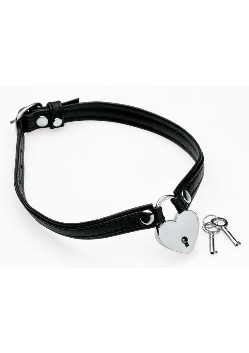 Master Series Heart Lock Choker with Keys – Fantasy Fun Factory