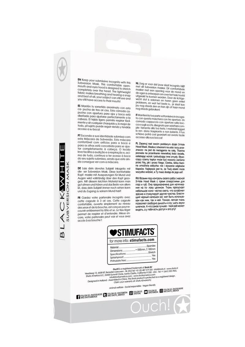 Ouch! Subversion Mask with Open Mouth and Eyes – Fantasy Fun Factory