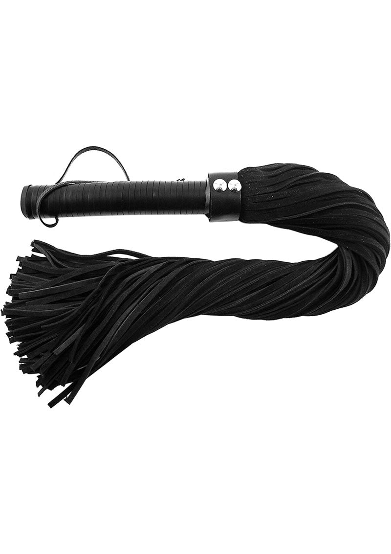 Rouge Suede Flogger with Leather Handle – Fantasy Fun Factory