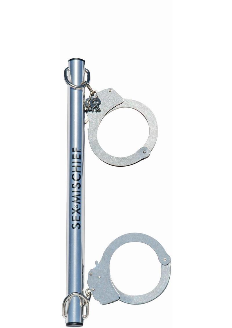 Sex and Mischief Spreader Bar with Metal Cuffs – Fantasy Fun Factory