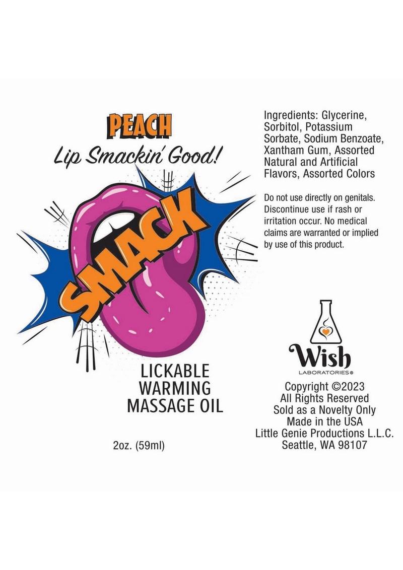 Smack Lickable Massage Oil 2oz - Peach – Fantasy Fun Factory