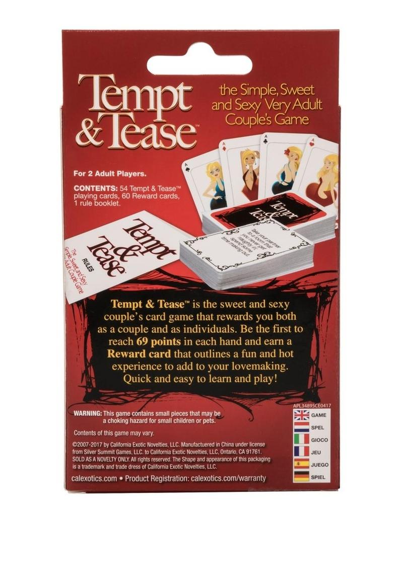 Tempt and Tease Couples Card Game – Fantasy Fun Factory
