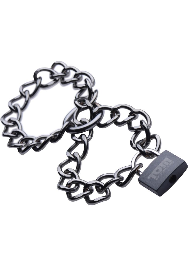 Tom Of Finland Locking Chain Cuffs – Fantasy Fun Factory