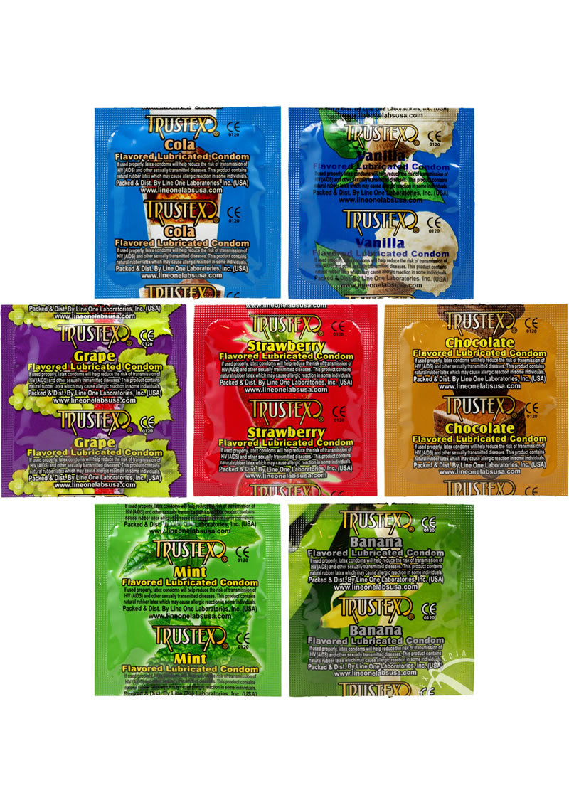 Trustex Assorted Flavored Condoms – Fantasy Fun Factory