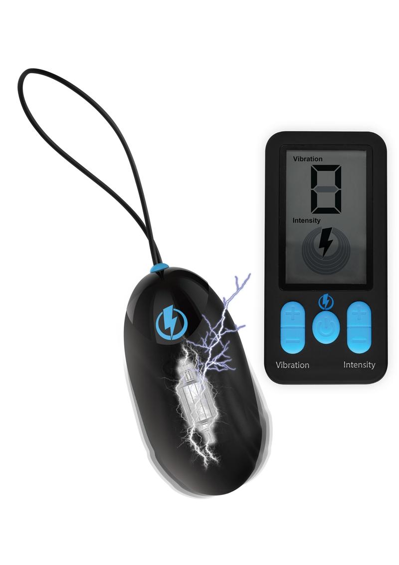 Zeus Vibrating and E-Stim Rechargeable Silicone Egg with Remote Contro ...